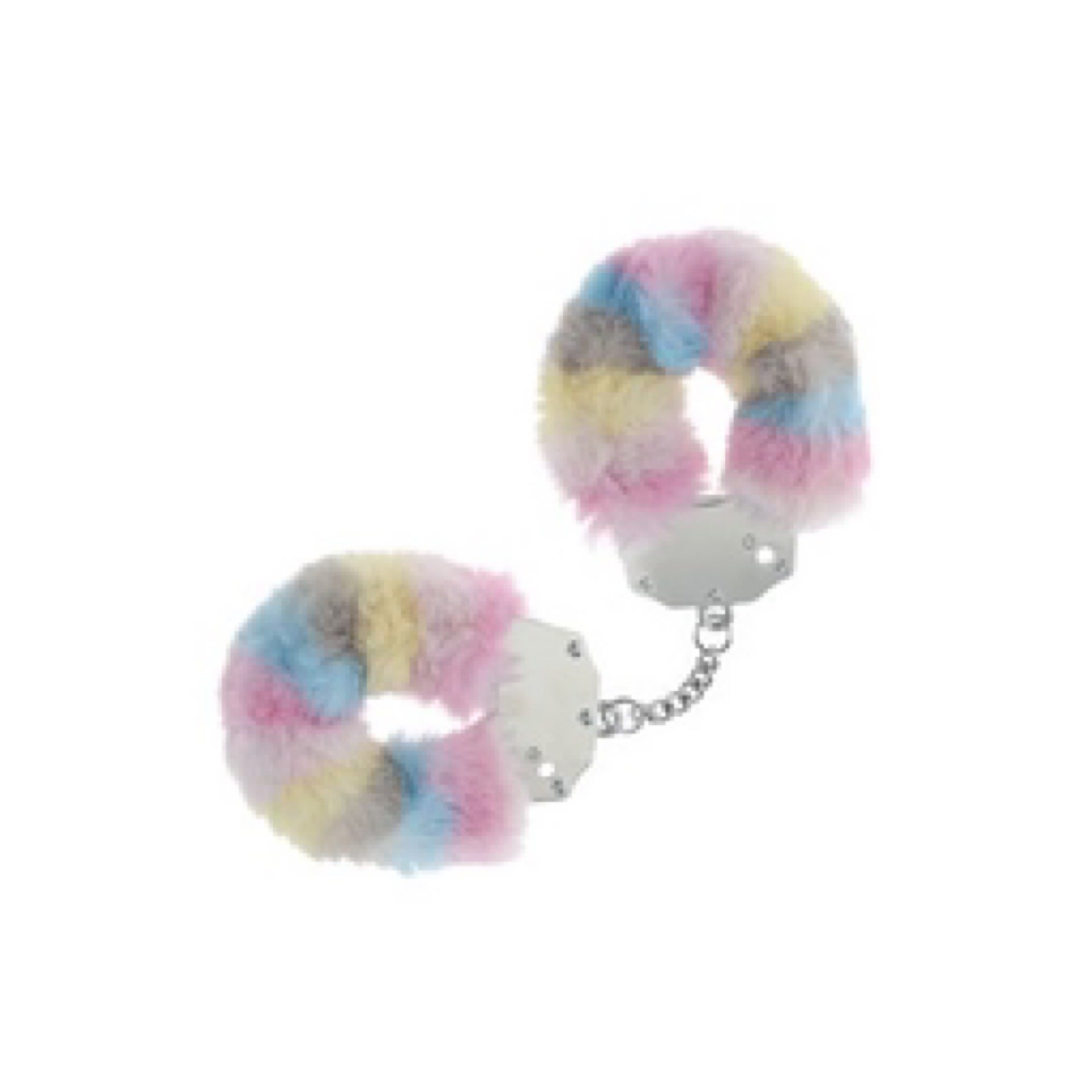 Fluffy Fuzzy Handcuffs Powder Rainbow | Overlap